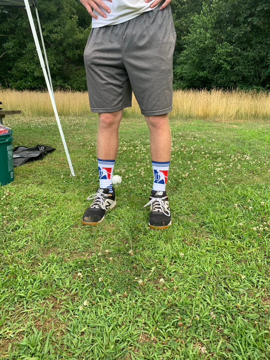 Official MLW Blue/White Havoc Crew Socks – MLW Wiffle Ball